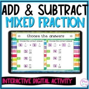 Adding and Subtracting Fractions Color by Number PDF Free with Unlike ...