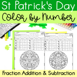 Adding and Subtracting Fractions Color by Number PDF Free with Unlike Denominators - Daily Dose ...