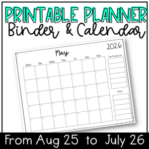How to Plan Your Entire School Year in One Weekend Using a Printable ...