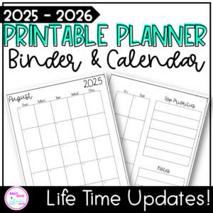 How to Plan Your Entire School Year in One Weekend Using a Printable ...